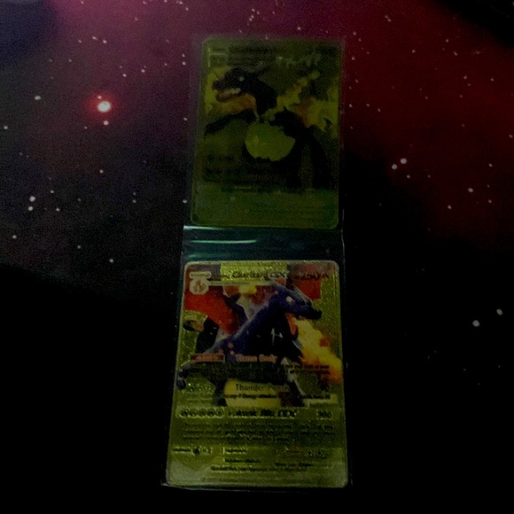 Pokemon | Toys | Golden Rare Charizard Gx And Vmax | Poshmark